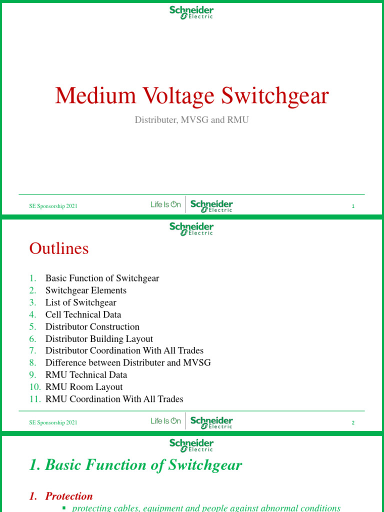 Medium Voltage Switchgear Overview | PDF | Power Engineering ...