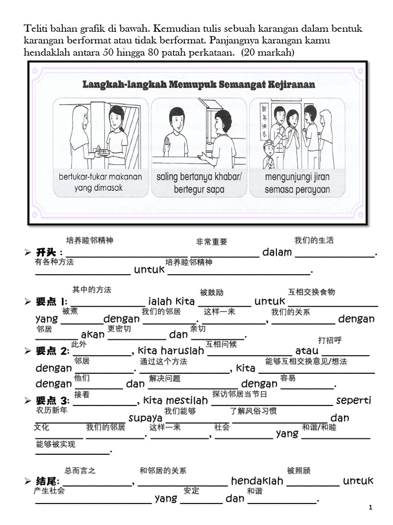 Langkah-Langkah Memupuk Semangat Kejiranan | PDF