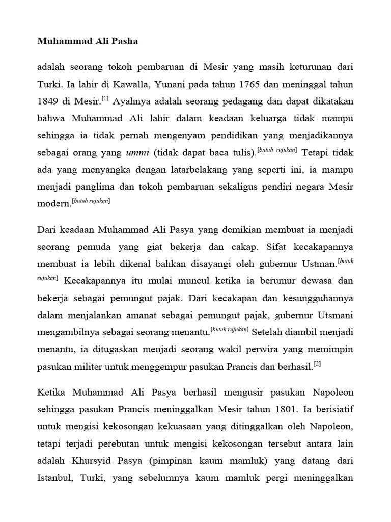 BIOGRAFI Muhammad Ali Pasha | PDF | Perjalanan | Sejarah