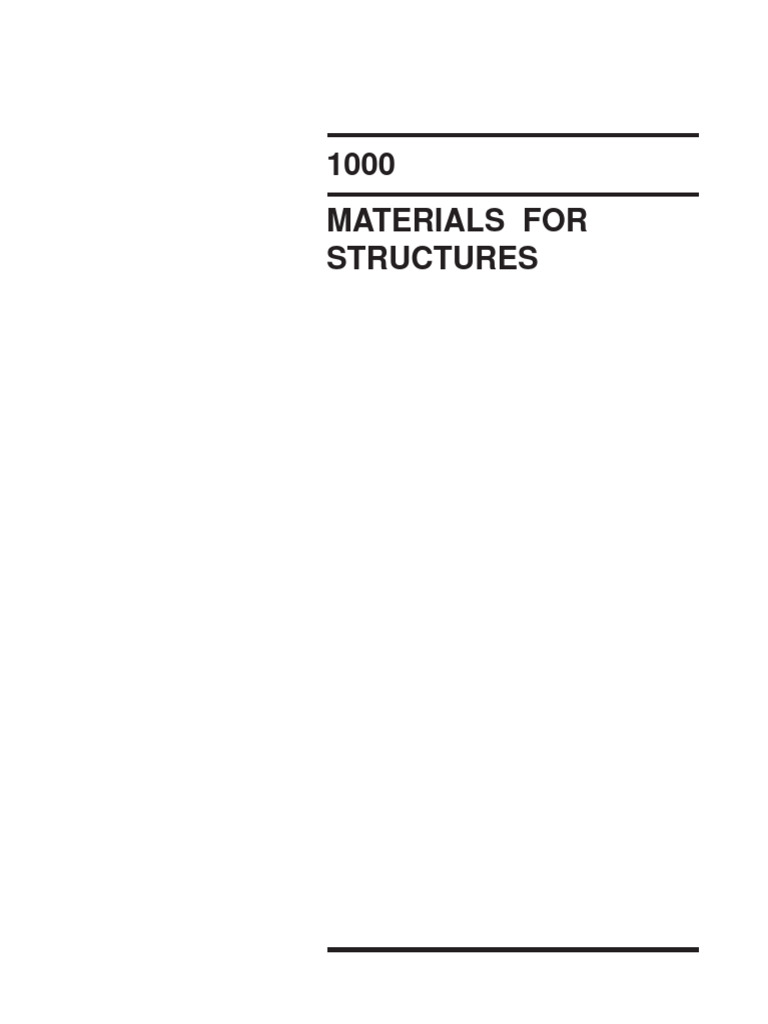 MoRTH 1000 Materials For Structure | PDF | Concrete | Stainless Steel