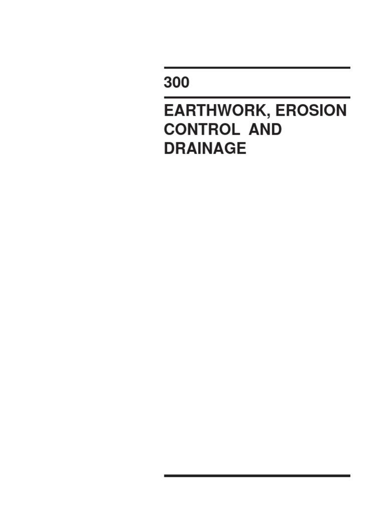 MoRTH 300 Earthwork, Erosion Control and Drainage | PDF | Concrete ...