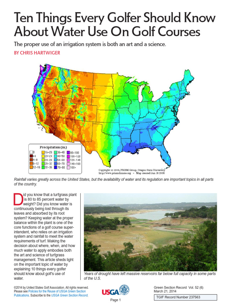 Golf Water | PDF | Irrigation | Soil