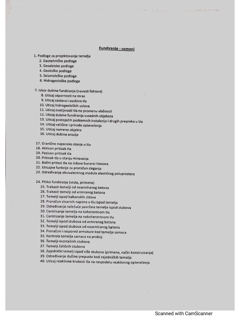 Fundiranje - Usmeni-1 | PDF