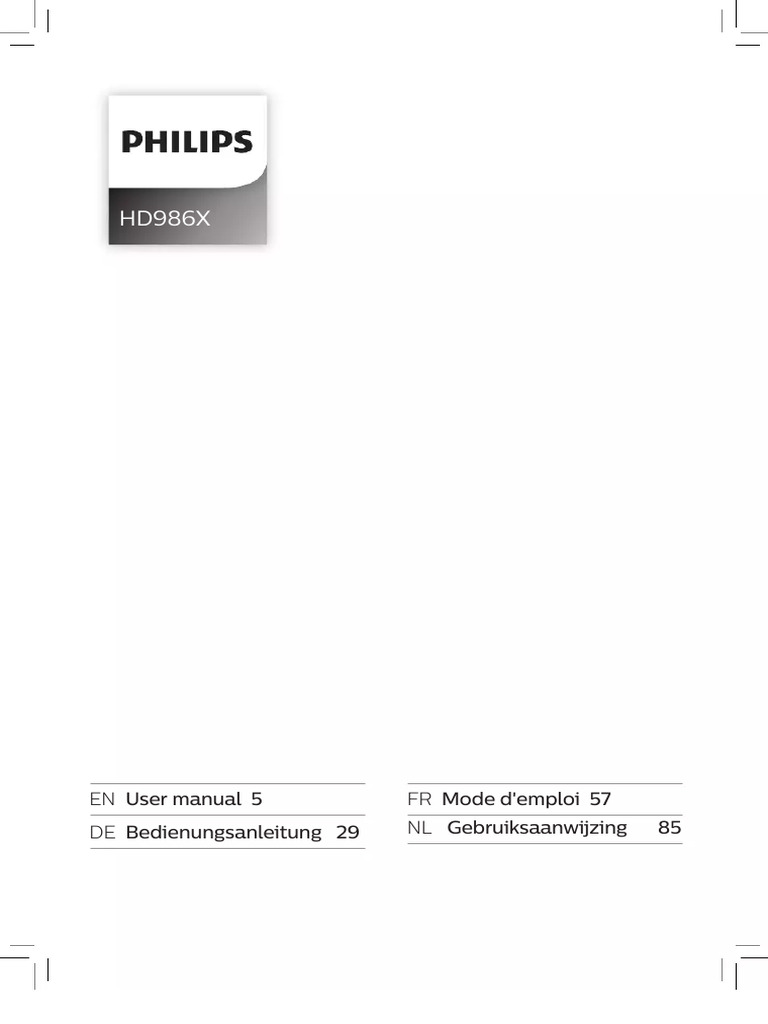 User Manual Philips Premium Airfryer XXL HD9867 (English - 112 Pages) | PDF