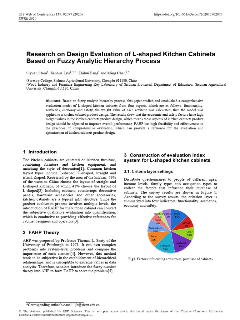 Design Evaluation of L-Shaped Kitchen Cabinets | Download Free PDF ...