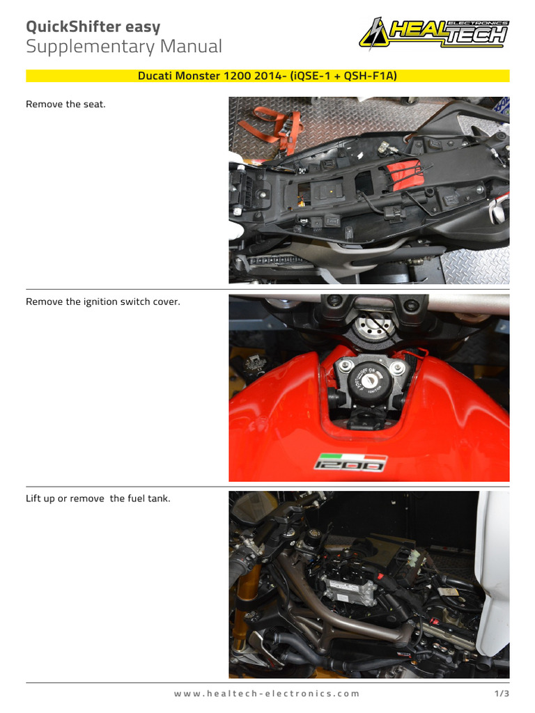 Ducati Monster 1200 QuickShifter Guide | PDF | Technology & Engineering | Computers