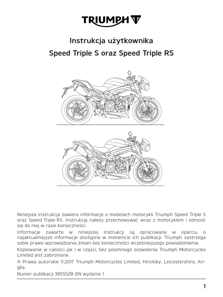 Speed Triple S Oraz Speed Triple RS | PDF
