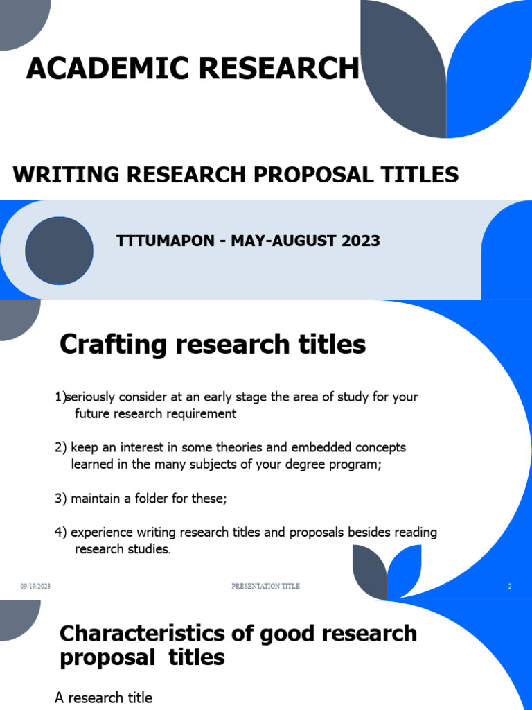 2023 August - ACADEMIC RESEARCH 15 Slides | PDF | Statistics ...