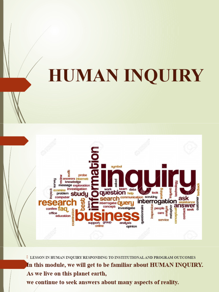 June 17 Session PPT Session Human Inquiry 41 Slides | PDF | Inquiry ...