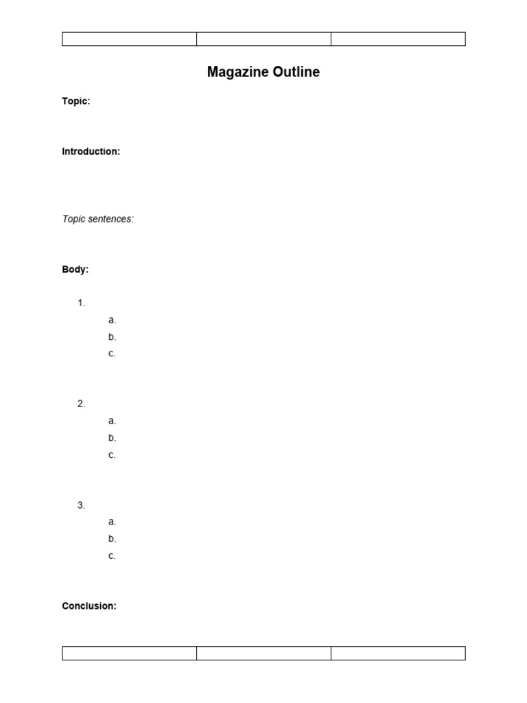 Magazine Outline | PDF