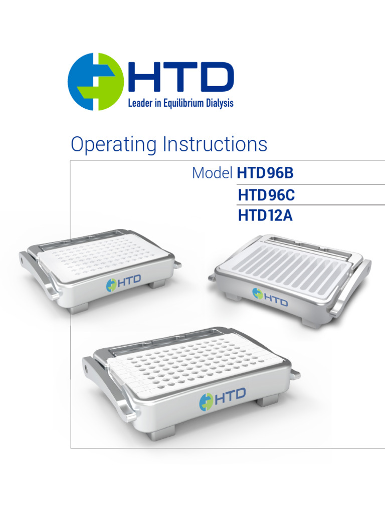 HTD Universal Operating Instructions | PDF | Hemodialysis | Distillation