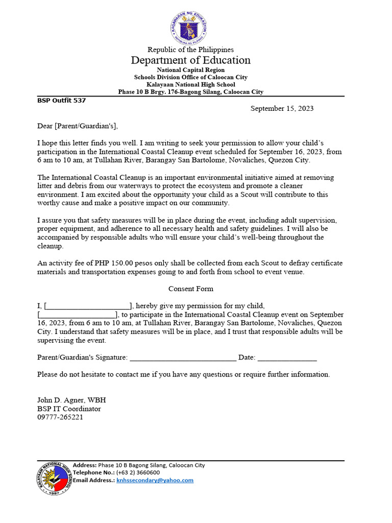 Permission Letter For ICC | PDF