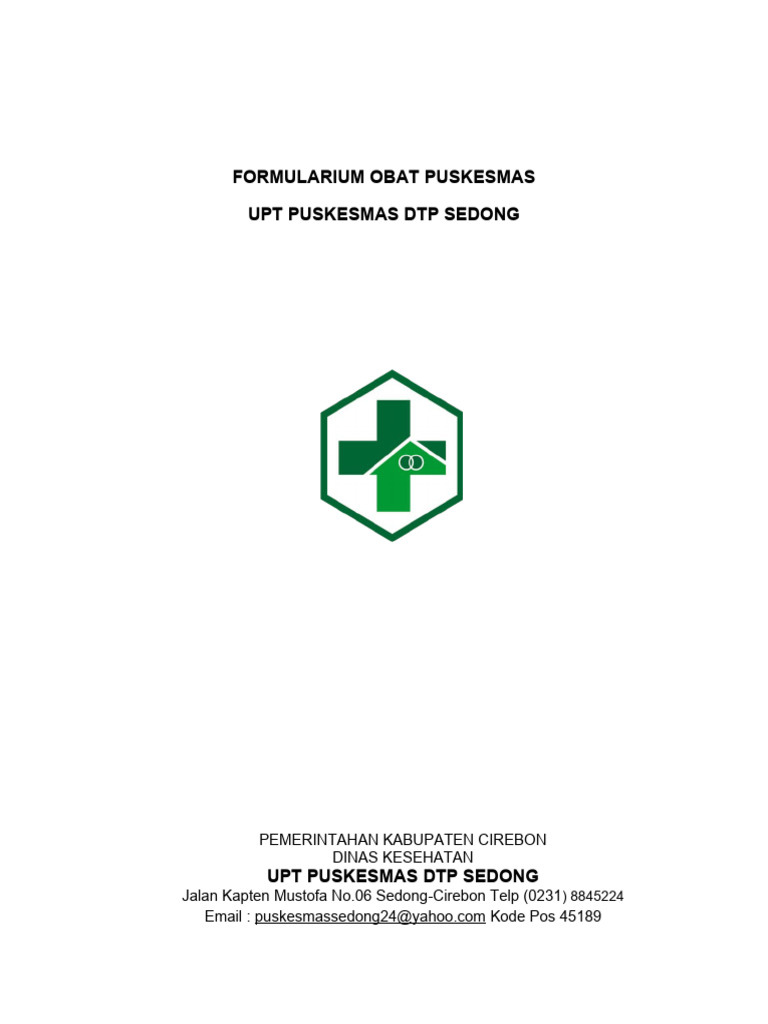 Cover Formularium Obat Puskesmas | PDF
