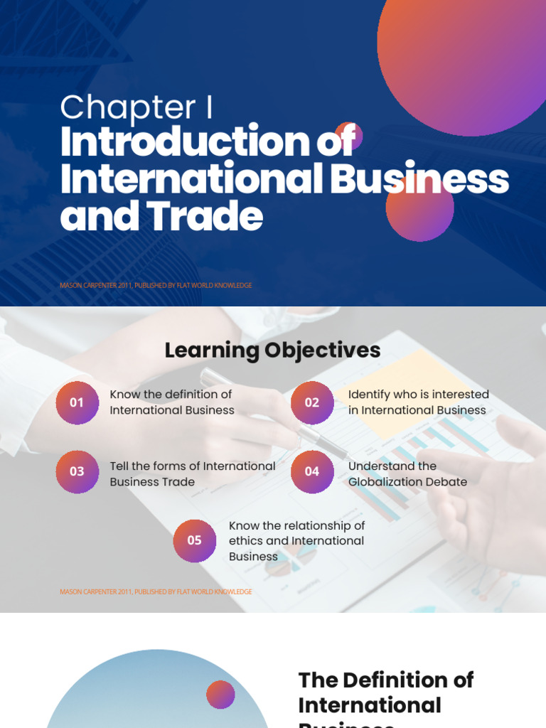 Chapter 1 - Introduction of International Business and Trade | PDF ...