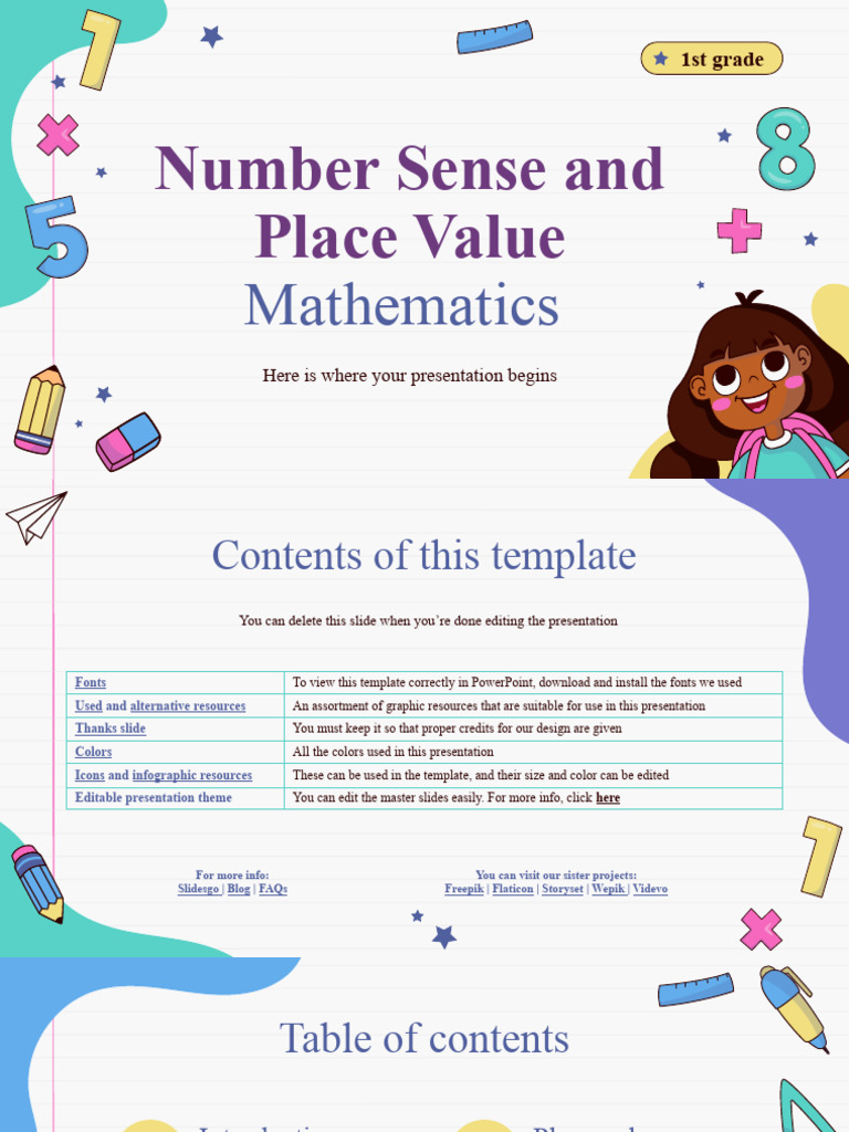 Number Sense and Place Value - Mathematics - 1st Grade by Slidesgo ...