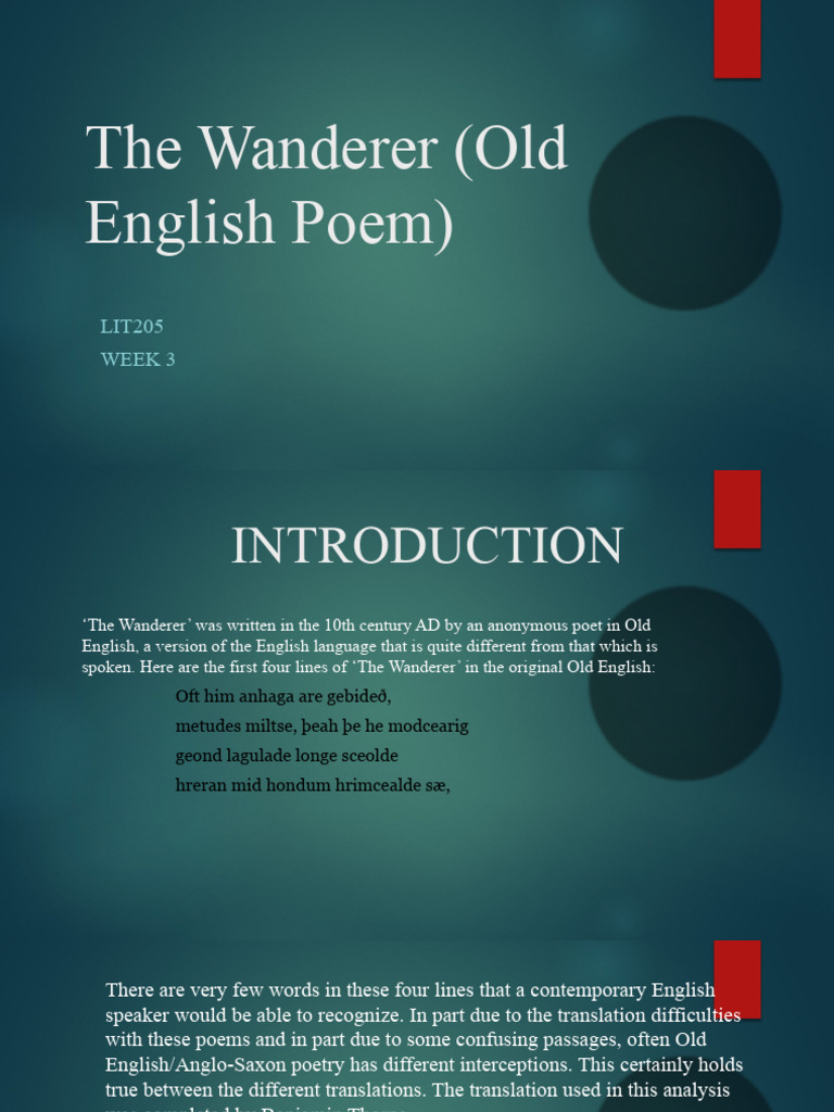 THW Wanderer | PDF | Poetry