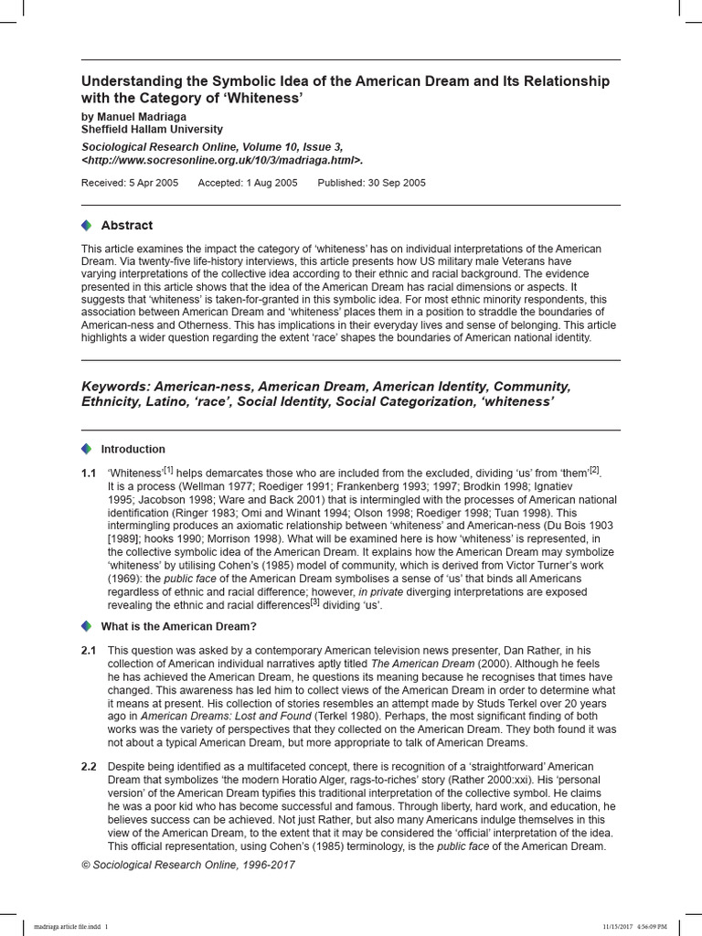 Understanding The Symbolic Idea of The American Dream and Its ...