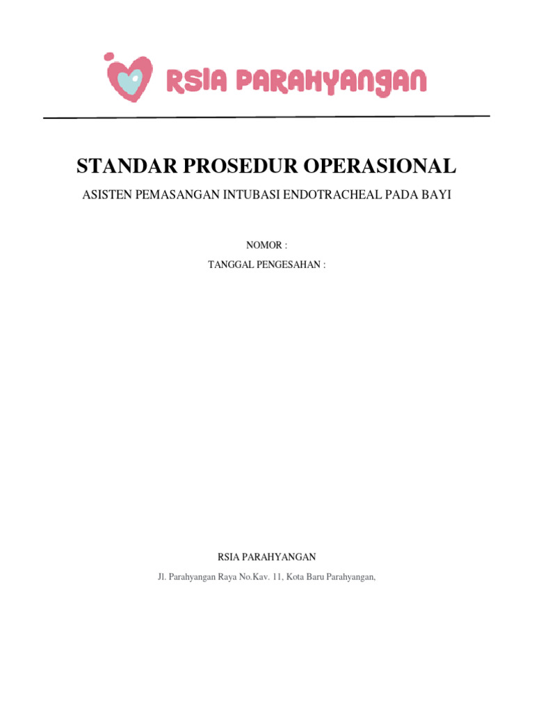 Asisten Pemasangan Intubasi Endotracheal Pada Bayi | PDF