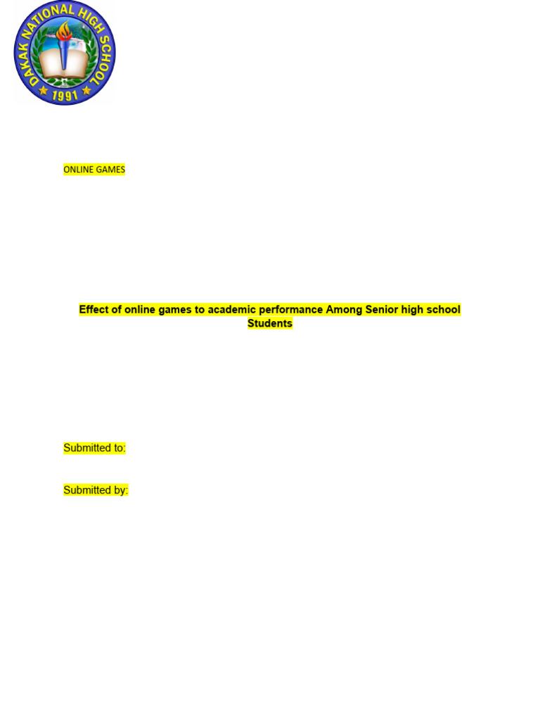 A Qualitative Study On The Cause and Eff | PDF | Video Games | Mud