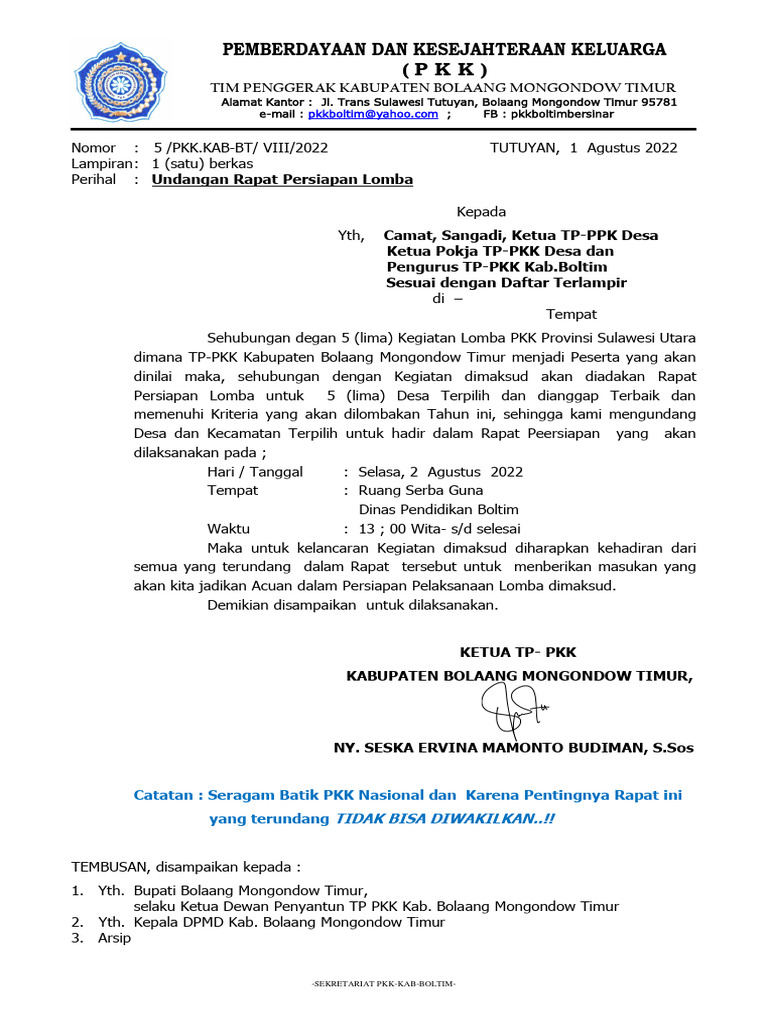 Surat Undangan Rapat Pdf