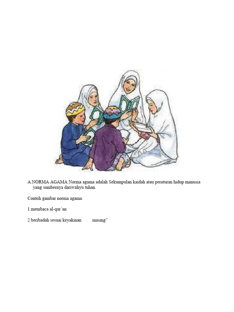 Contoh dan Pengertian Norma Agama | PDF | Agama & Spiritualitas | Gaya ...