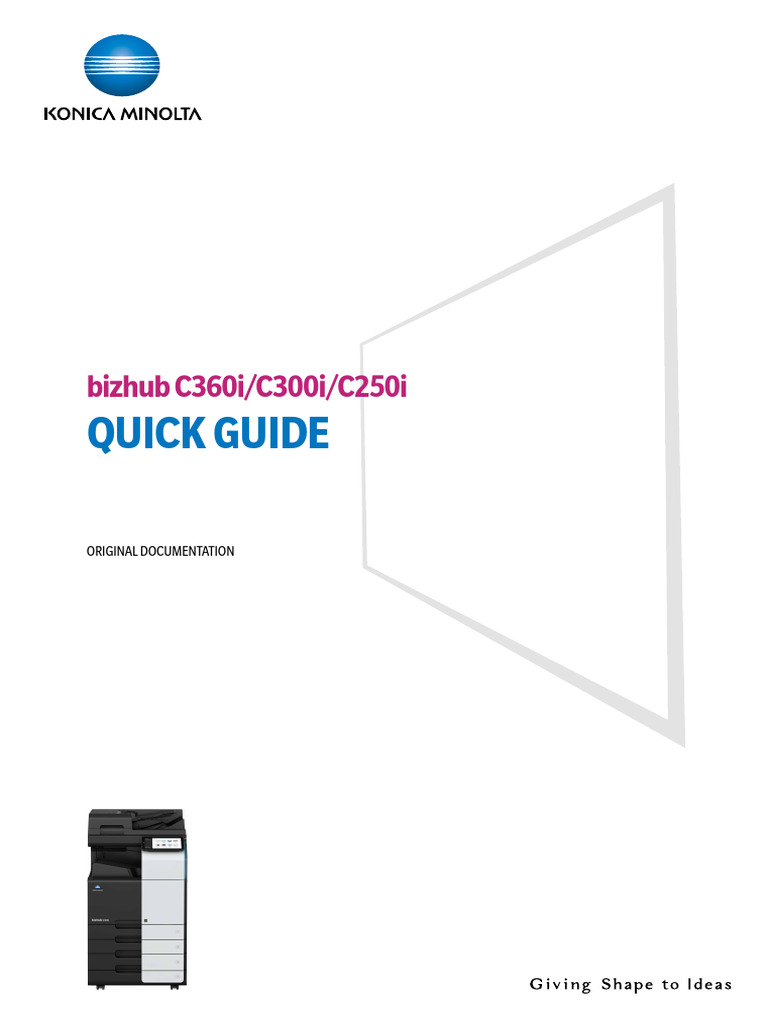 Bizhub C360i C300i C250i - Quick Guide - en - 4 3 0 | PDF | Ac Power Plugs And Sockets ...