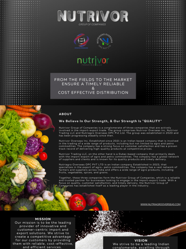 Nutrivor - Company Profile-1 | PDF