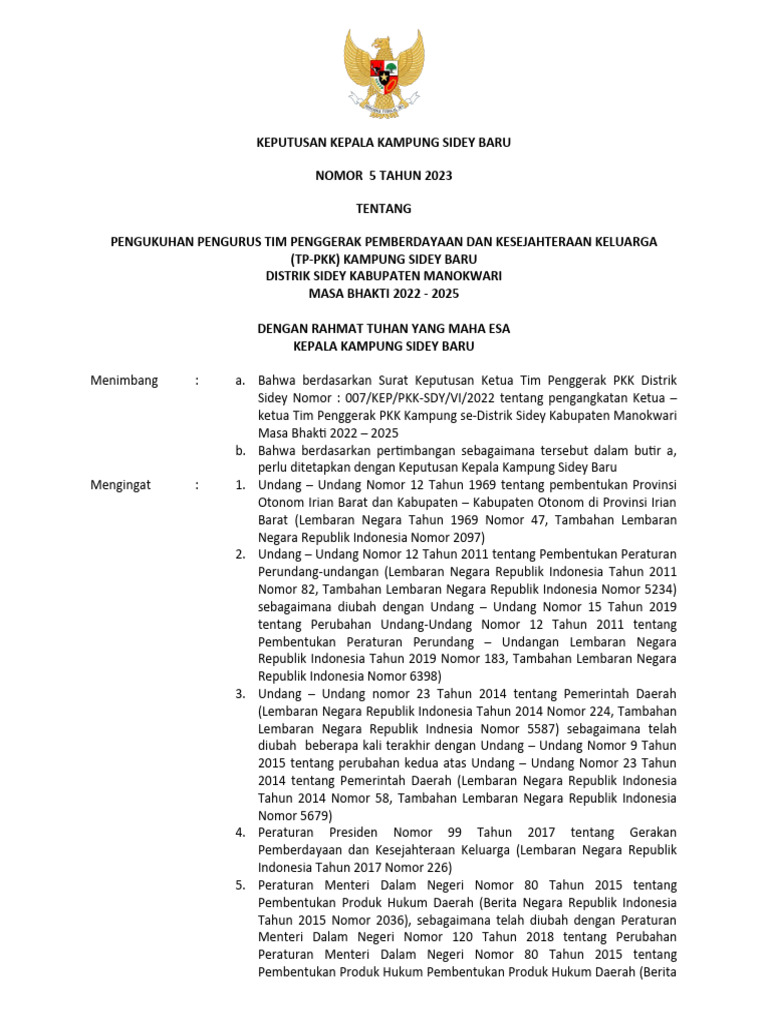 SK PKK 2023 - 2025 | PDF