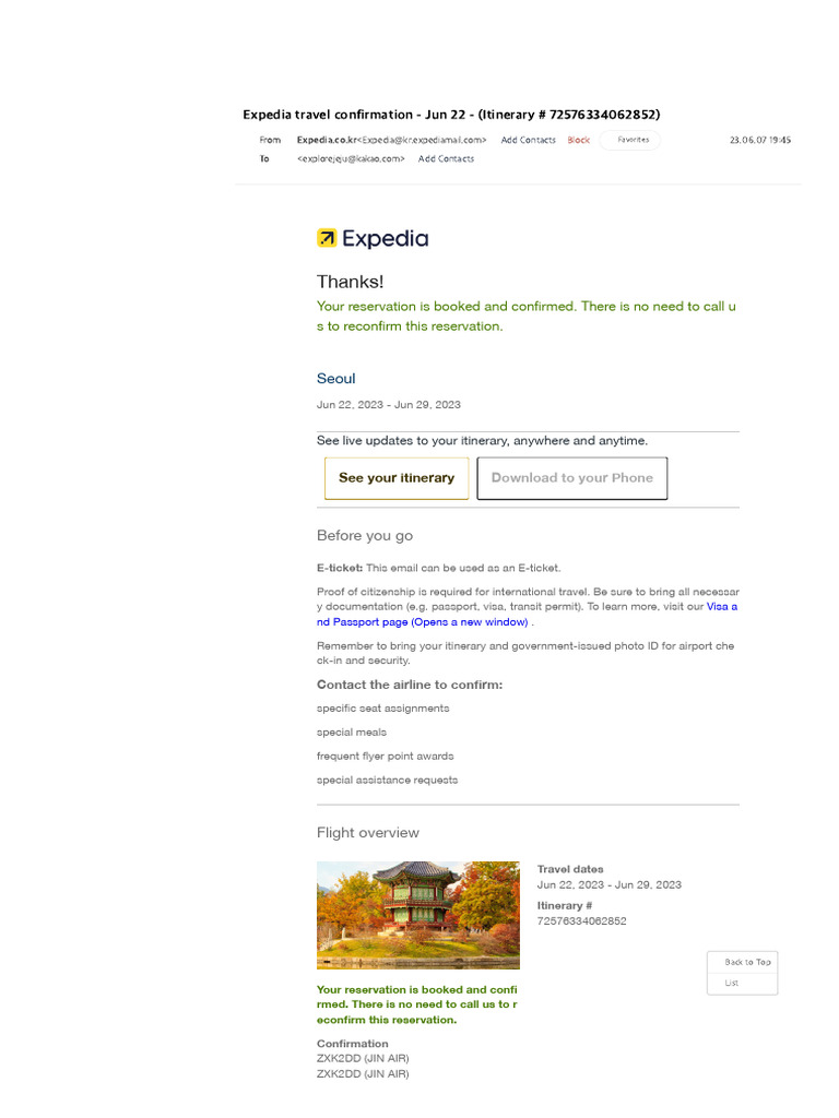 Expedia Travel Confirmation - Jun 22 | PDF | Fee