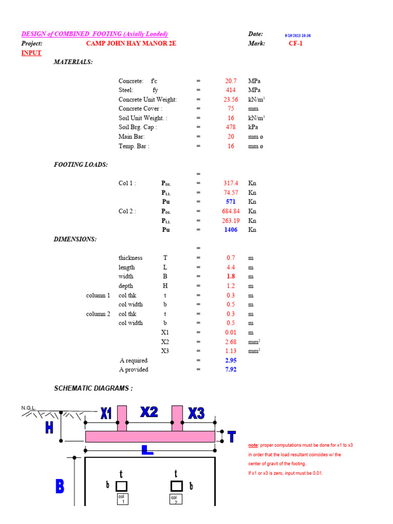 Combined Footing Type4 | PDF | Pascal (Unit) | Continuum Mechanics