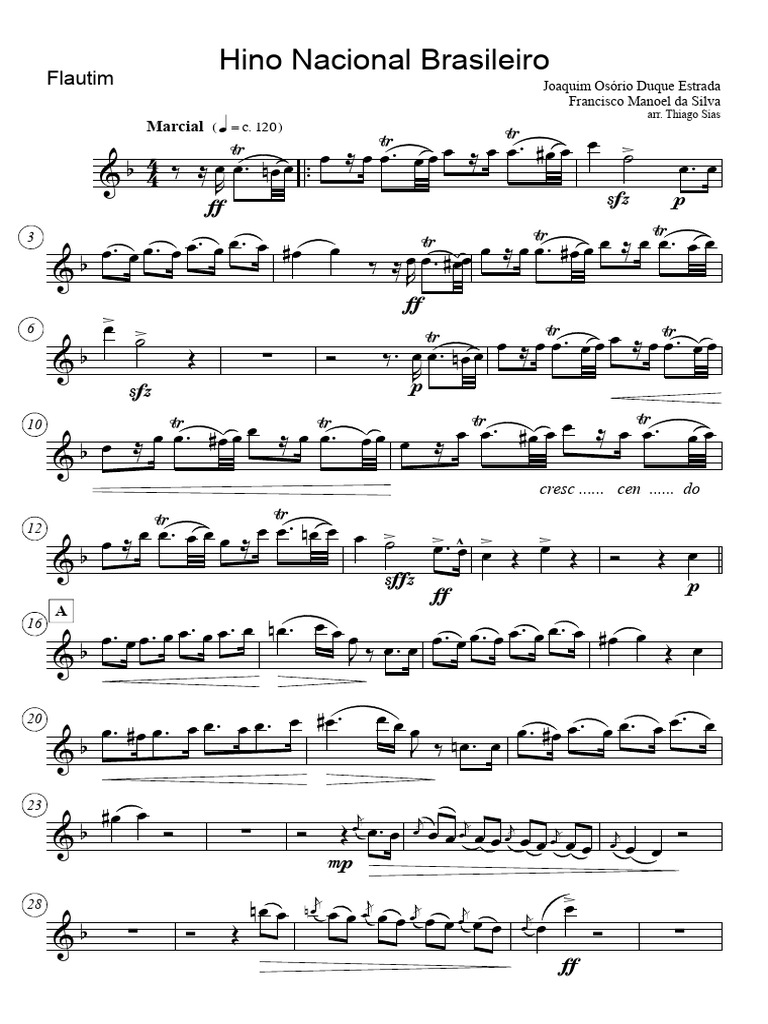 Hino Nacional Brasileiro - Sopros | PDF