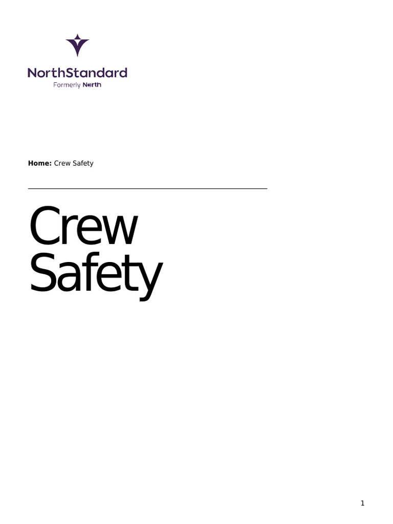 Crew Safety - Helping You Reduce Crew Safety Issues | PDF