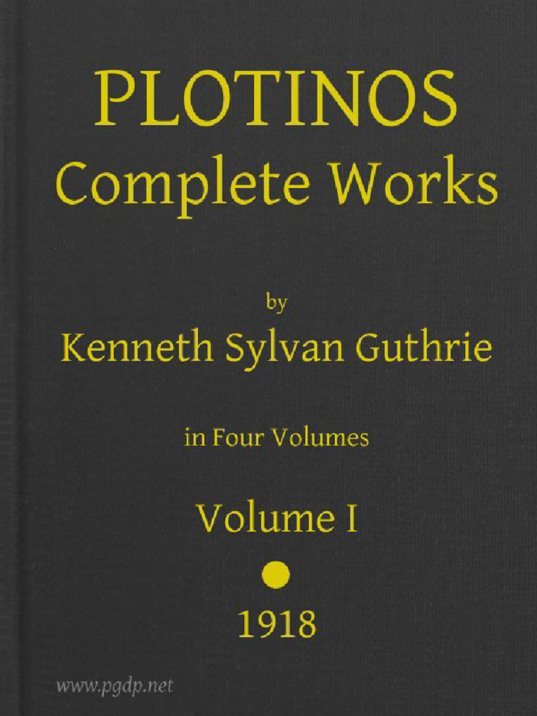Complete Works of Plotinus | PDF | Project Gutenberg | Soul