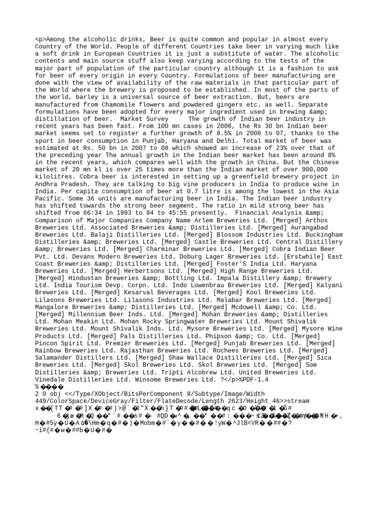 Beer Plant | PDF | Beer | Drink