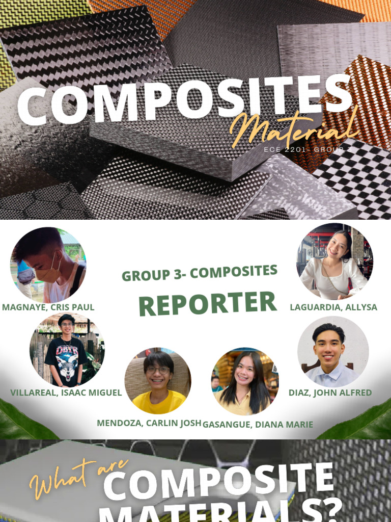 Group 3 - Composite Materials | PDF | Composite Material | Fiberglass