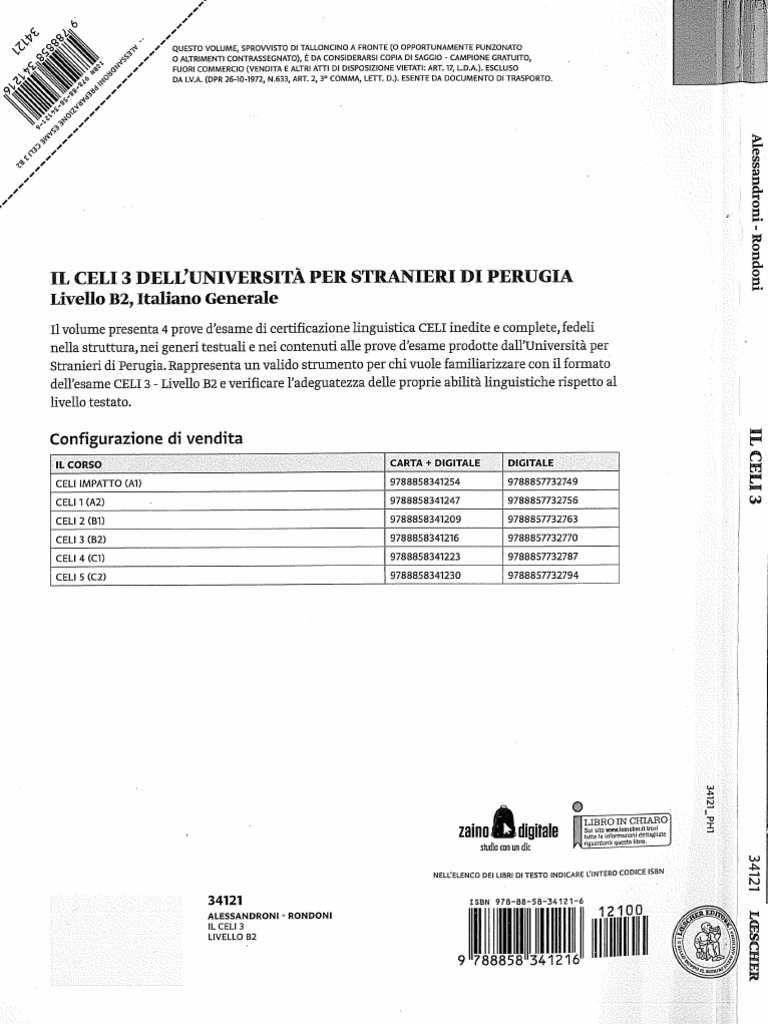CELI 3 Livello b2 (Cut) LIBRO | PDF