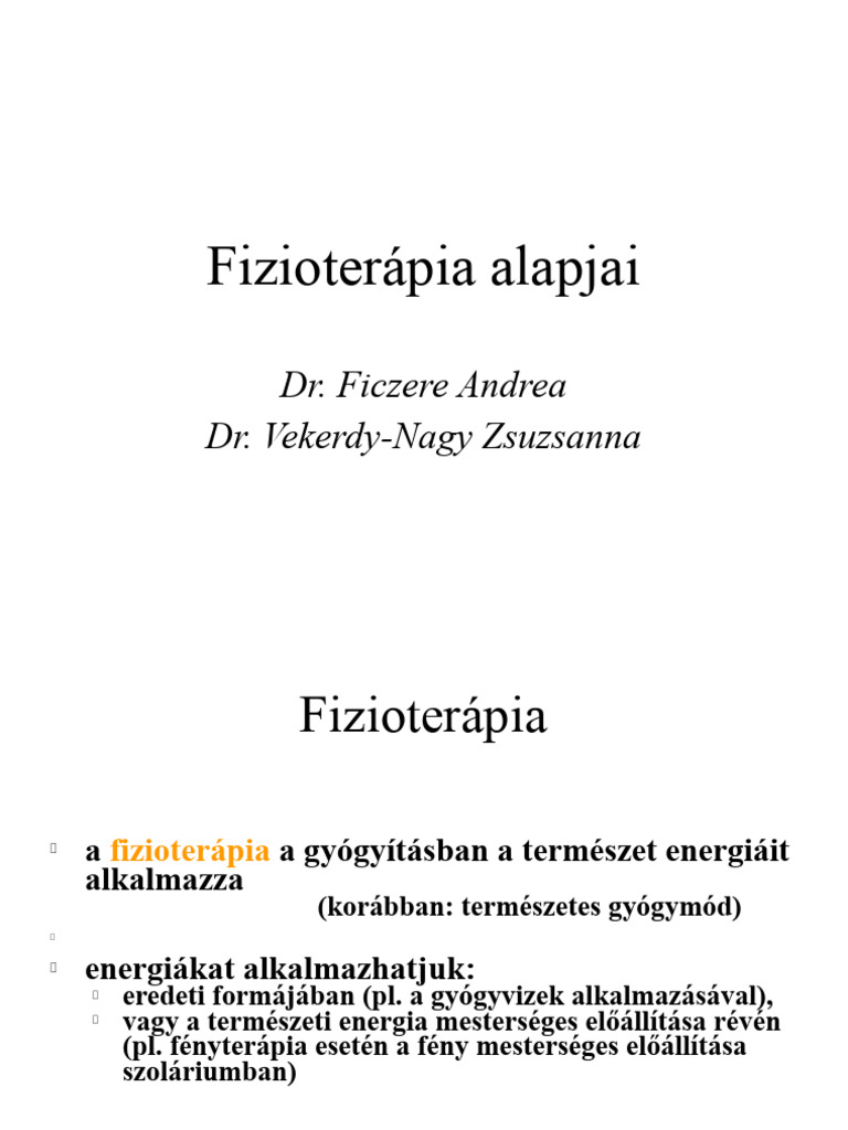 Fizioterápia Alapjai | PDF