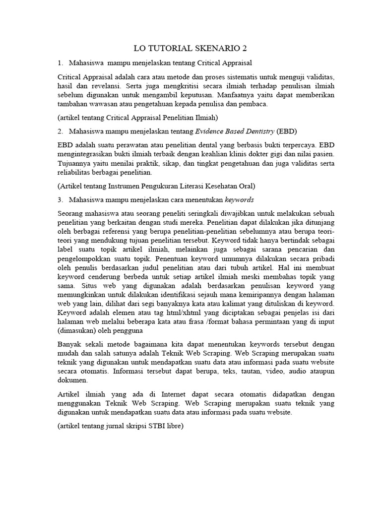 Lo Tutorial Skenario 2 | PDF