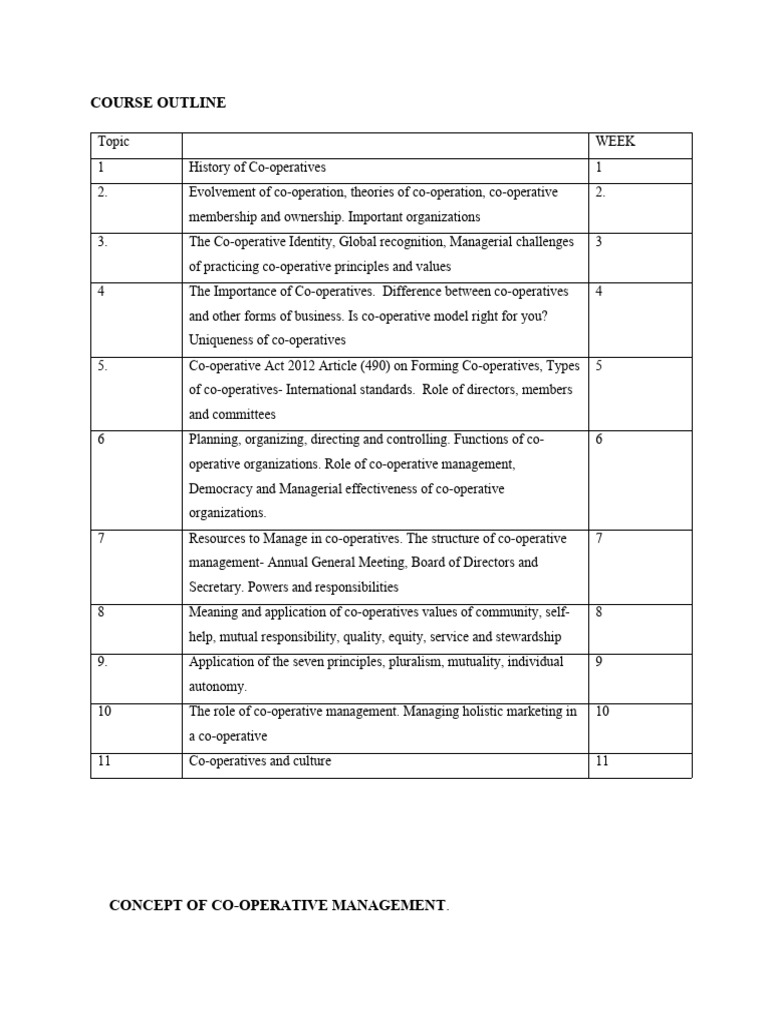 Masters' Notes For Co-Op Management | PDF | Cost Of Living | Cooperative