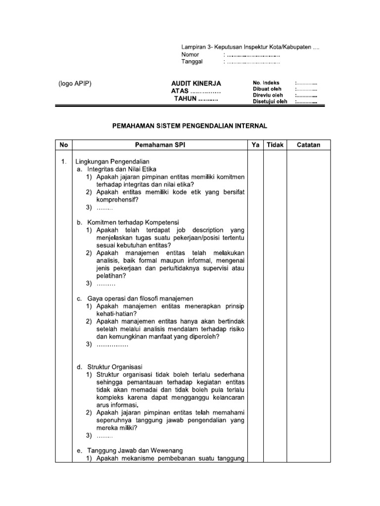 Form Pengujian SPI | PDF