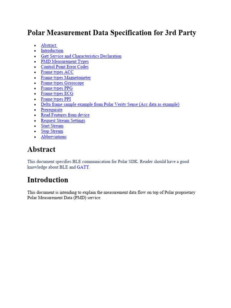 Polar Measurement Data Specification | PDF | Computing | Computer Science