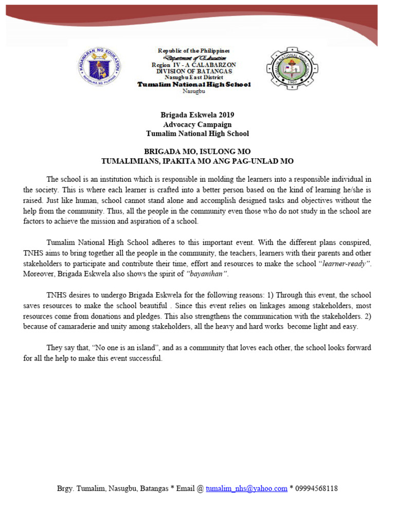 Advocacy Campaign - Brigada | PDF | Wellness