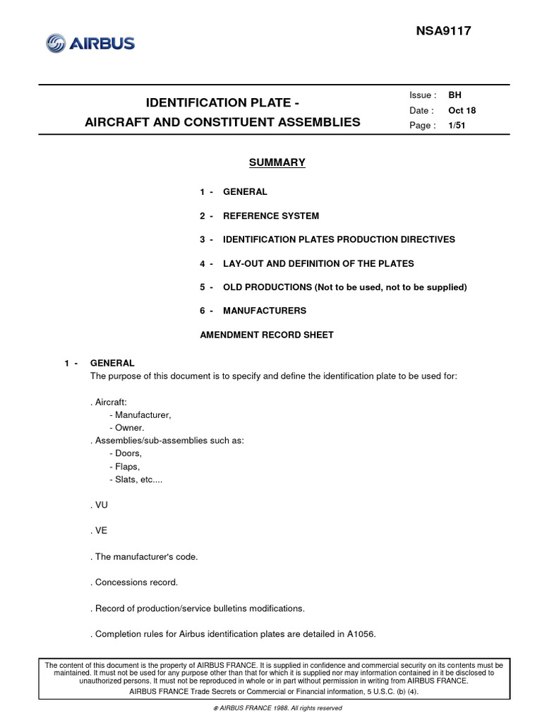 NSA9117 (Identification Plate) | PDF | Aviation