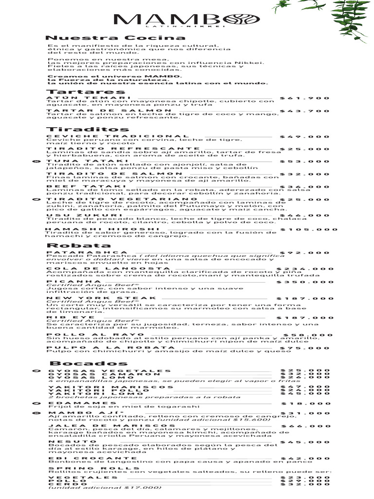 WiQEIdvTDiVethqQRltM MAMBO Carta (1) | PDF | Postres | Salsa