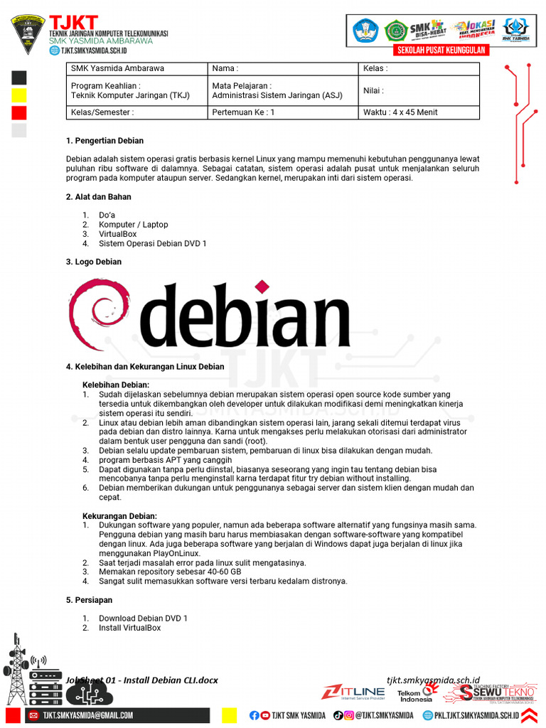 Panduan Instalasi Debian CLI dan IP Address | PDF | Komputer | Teknologi & Rekayasa