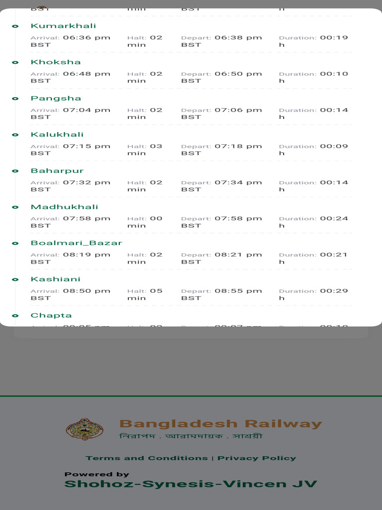 Rajshahi Train Schedule and Tickets | PDF