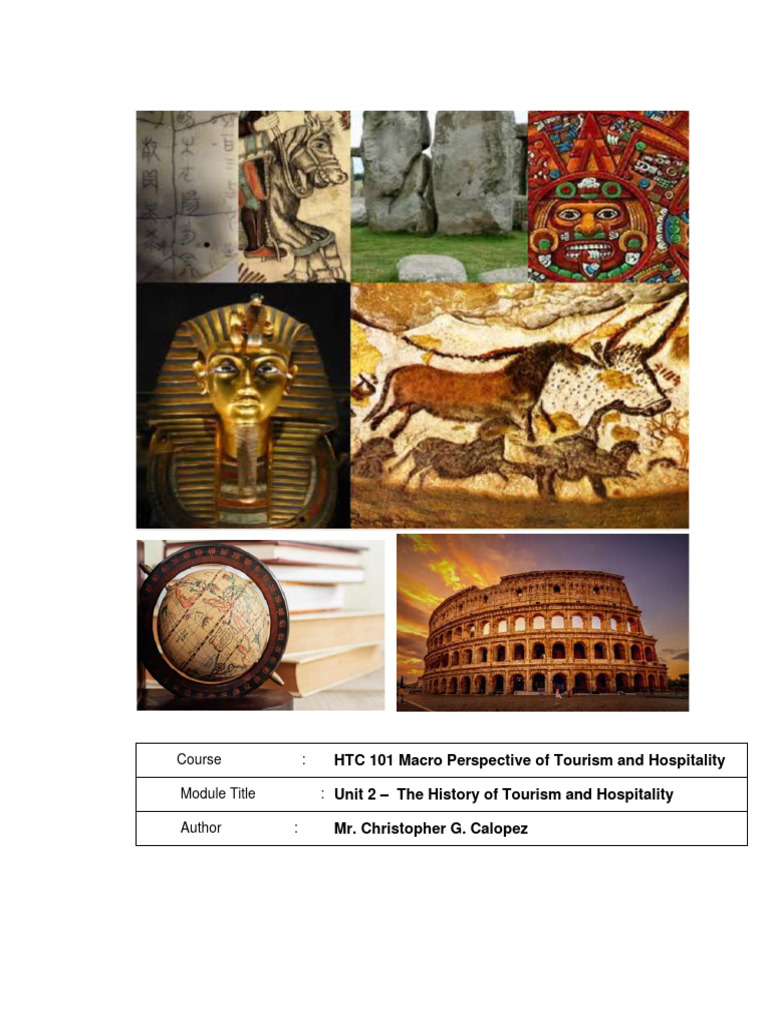 THC 1 Module 2 | PDF | Tourism | Sumer