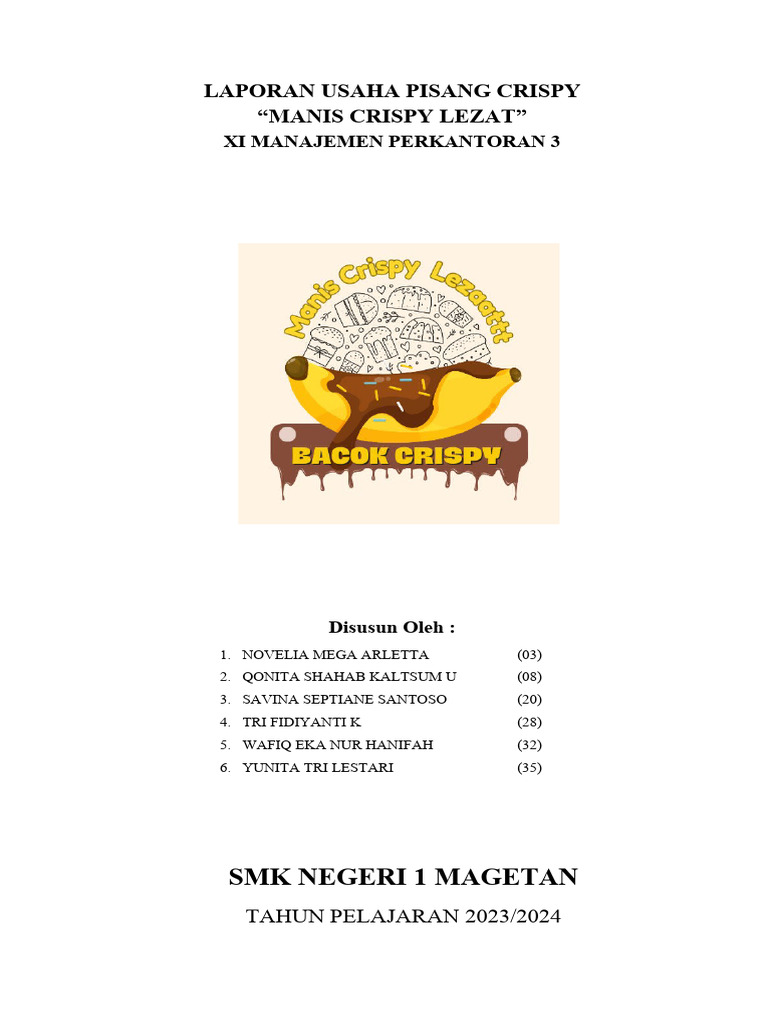 Laporan Usaha Pisang Crispy | PDF