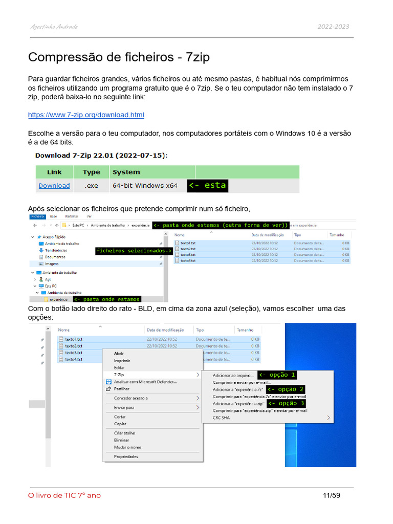 TIC 7º- livro da aula - parte 3 | PDF