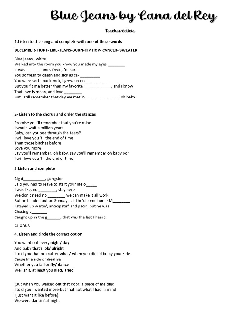 Blue Jeans | PDF | Poetry
